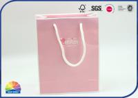 China Pink Eco Friendly Customized Size Paper Gift Bag Wiht Nylon Handle for sale
