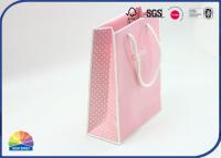 China Pink Eco Friendly Customized Size Paper Gift Bag Wiht Nylon Handle for sale