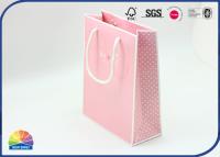 China Pink Eco Friendly Customized Size Paper Gift Bag Wiht Nylon Handle for sale