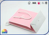 China Pink Eco Friendly Customized Size Paper Gift Bag Wiht Nylon Handle for sale