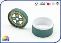 China Die Cut Window Tea Paper Packaging Tube Custom Logo Copper Coin Style for sale