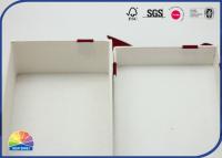 China Wood-like Grain on Paper Gift Box Both Sides Stick Paper with Red Ribbon Bowknot for sale