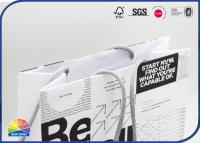 China Custom Print Paper Shopping Bags With Cotton Ropes For Clothes for sale