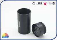 China Hot Silver Stamping Composite Paper Tube With Leather Surface Stainless Steel End 50ml for sale