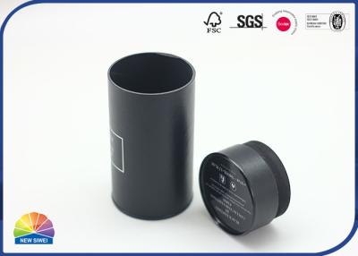 China Hot Silver Stamping Composite Paper Tube With Leather Surface Stainless Steel End 50ml for sale