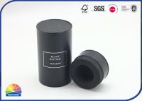 China Hot Silver Stamping Composite Paper Tube With Leather Surface Stainless Steel End 50ml for sale