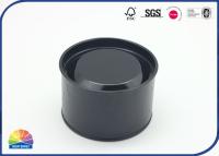 China Black Imitation Crocodile Leather Surface Composite Paper Tube With Stainless Steel Cap for sale