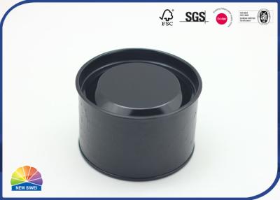 China Black Imitation Crocodile Leather Surface Composite Paper Tube With Stainless Steel Cap for sale