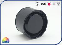 China Black Imitation Crocodile Leather Surface Composite Paper Tube With Stainless Steel Cap for sale
