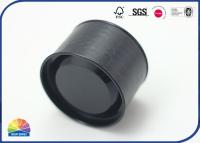 China Black Imitation Crocodile Leather Surface Composite Paper Tube With Stainless Steel Cap for sale