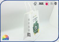 China White Kraft Paper Shopping Bags 4c Printed With Handle for sale