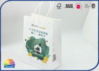 China White Kraft Paper Shopping Bags 4c Printed With Handle for sale
