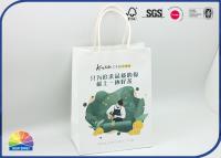China White Kraft Paper Shopping Bags 4c Printed With Handle for sale
