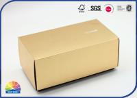 China Luxury Golden Paper Cardboard Corrugated Packaging Box With E Flutes for sale