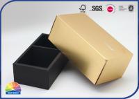 China Luxury Golden Paper Cardboard Corrugated Packaging Box With E Flutes for sale