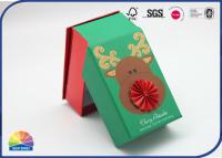 China Christmas Gift Packaging Hinged Lid Gift Box For Handmade Candles Green Color for sale