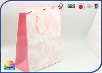 China Customized Size Logo Eco Friendly Folding Coated Paper Bag With Handle for sale