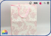China Customized Size Logo Eco Friendly Folding Coated Paper Bag With Handle for sale