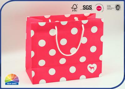 China Customized Size Logo Varnishing Paper Shopping Bag With Nylon Handle for sale