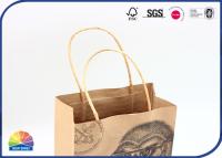 China Essential Oil Set Packaging Brown Kraft Paper Bags With Twisted Paper Ropes for sale