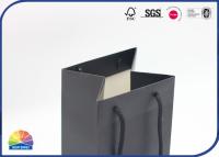China Food Grade Medium Paper Gift Bag Matte Black For Beverage Packaging for sale