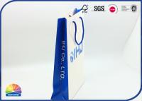 China Luxury Paper Gift Bag Matte Lamination Custom Logo With Nylon Handle for sale