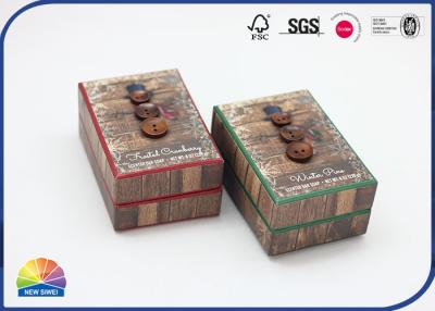 China Snow Man Soap Rigid Shoulder Box With Button Matte Lamination for sale