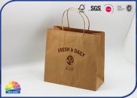China Brown Kraft Paper Gift Bag Matt Varnishing Shopping Bag With Handle for sale