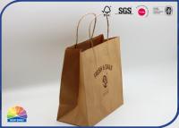 China Brown Kraft Paper Gift Bag Matt Varnishing Shopping Bag With Handle for sale