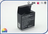 China Cosmetic Packing Folding Carton Box With Luxury Matte Black Color Recyclable for sale