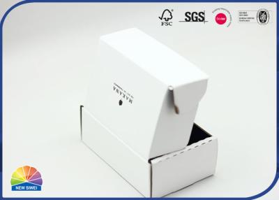 China E Flute White Corrugated Mailer Box Double Side Printed Logo Glossy Lamination for sale