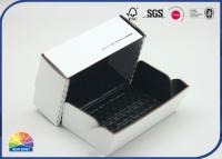 China E Flute White Corrugated Mailer Box Double Side Printed Logo Glossy Lamination for sale