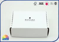 China E Flute White Corrugated Mailer Box Double Side Printed Logo Glossy Lamination for sale