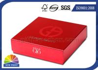 China Fancy Red Square Cosmetic Rigid Paper Cardboard Gift Box With Plastic Inner Tray for sale