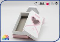 China Base And Lid Two Pieces Paper Gift Box Heart Shaped Die Cut PVC Windows for sale