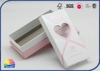 China Base And Lid Two Pieces Paper Gift Box Heart Shaped Die Cut PVC Windows for sale