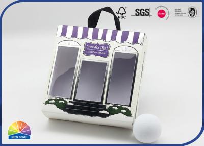 China Custom Silver Stamped Folding Paper Box Visible Die Cut Window for sale