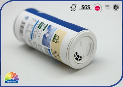 China Cardboard Cylinder Packaging Composite Paper Tube With Plastic Cap Custom Color for sale