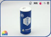 China Cardboard Cylinder Packaging Composite Paper Tube With Plastic Cap Custom Color for sale