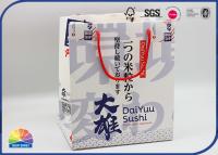 China Luxury Apparel Gift Paper Shopping Bags With Nylon Twisted Shoe Buckle Handle for sale