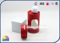 China Cosmetic Brush Package Custom Cylindrical Box PET Film Windows for sale