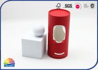 China Cosmetic Brush Package Custom Cylindrical Box PET Film Windows for sale