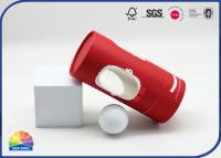 China Cosmetic Brush Package Custom Cylindrical Box PET Film Windows for sale