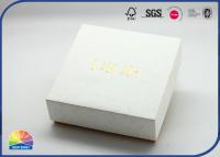 China Embossed Present Paper Cardboard Box 2 Piece Gold Stamping Logo for sale