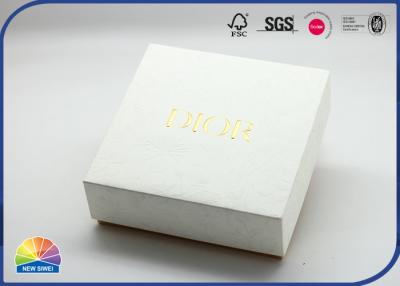 China Embossed Present Paper Cardboard Box 2 Piece Gold Stamping Logo for sale