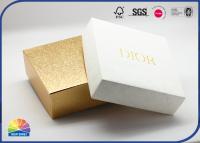 China Embossed Present Paper Cardboard Box 2 Piece Gold Stamping Logo for sale