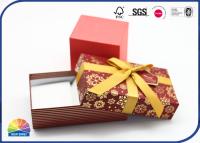 China Red Paper Box Gold Stamping Festival Gift Package Stick Ribbon Bownot for sale
