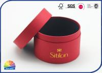 China Red Color 120gsm Specilaty Paper Cylinder Tube Packaging Gold Stamping Logo for sale