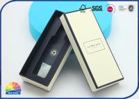 China Two Pieces Paper Gift Box Perfume Package Matte UV Black Print for sale