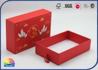 China Matchbox Style Paper Boxes Drawer Paper Box EVA Foam Tray Insert With Ribborn for sale